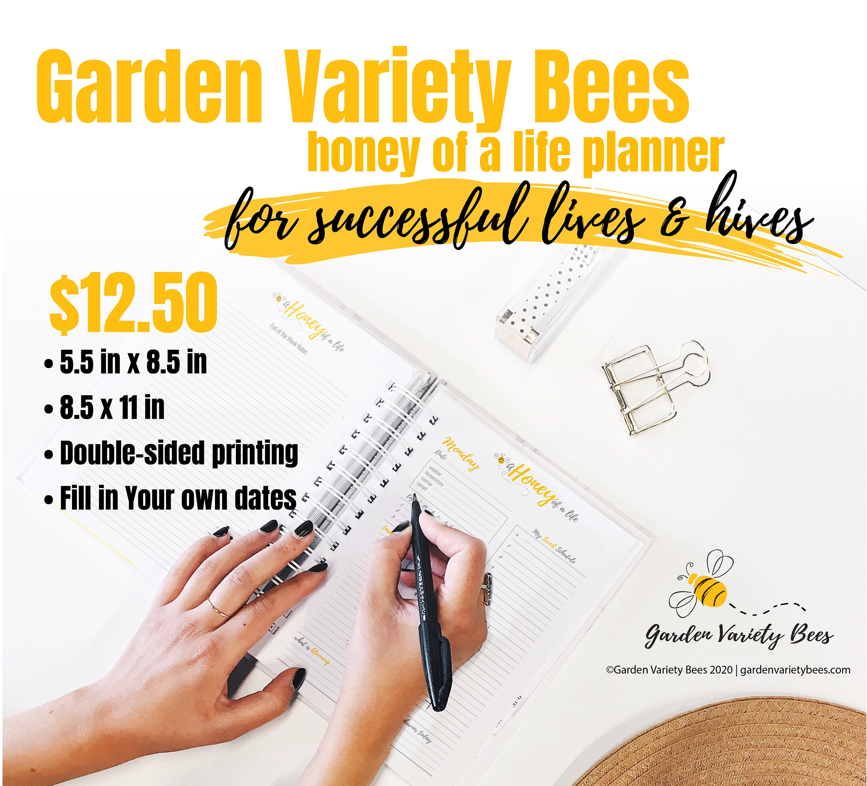 Beekeeping Planner Instant Download Printable Planner Undated Planner ...