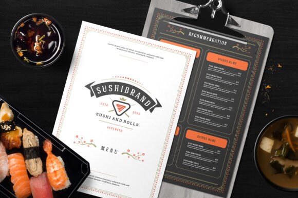 Sushi Menus Designed Well