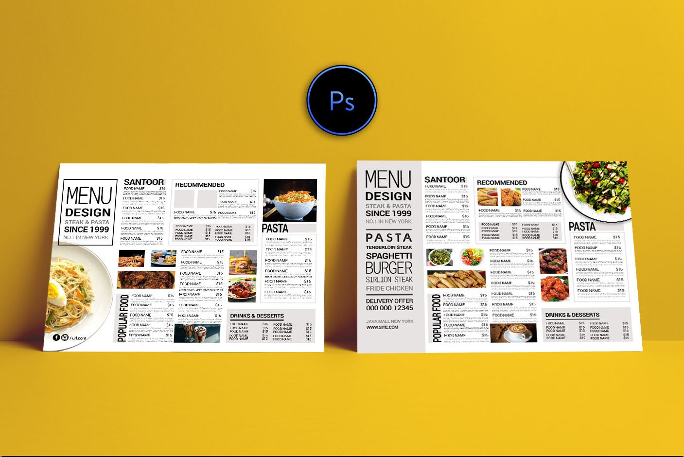 Menu Design Layout