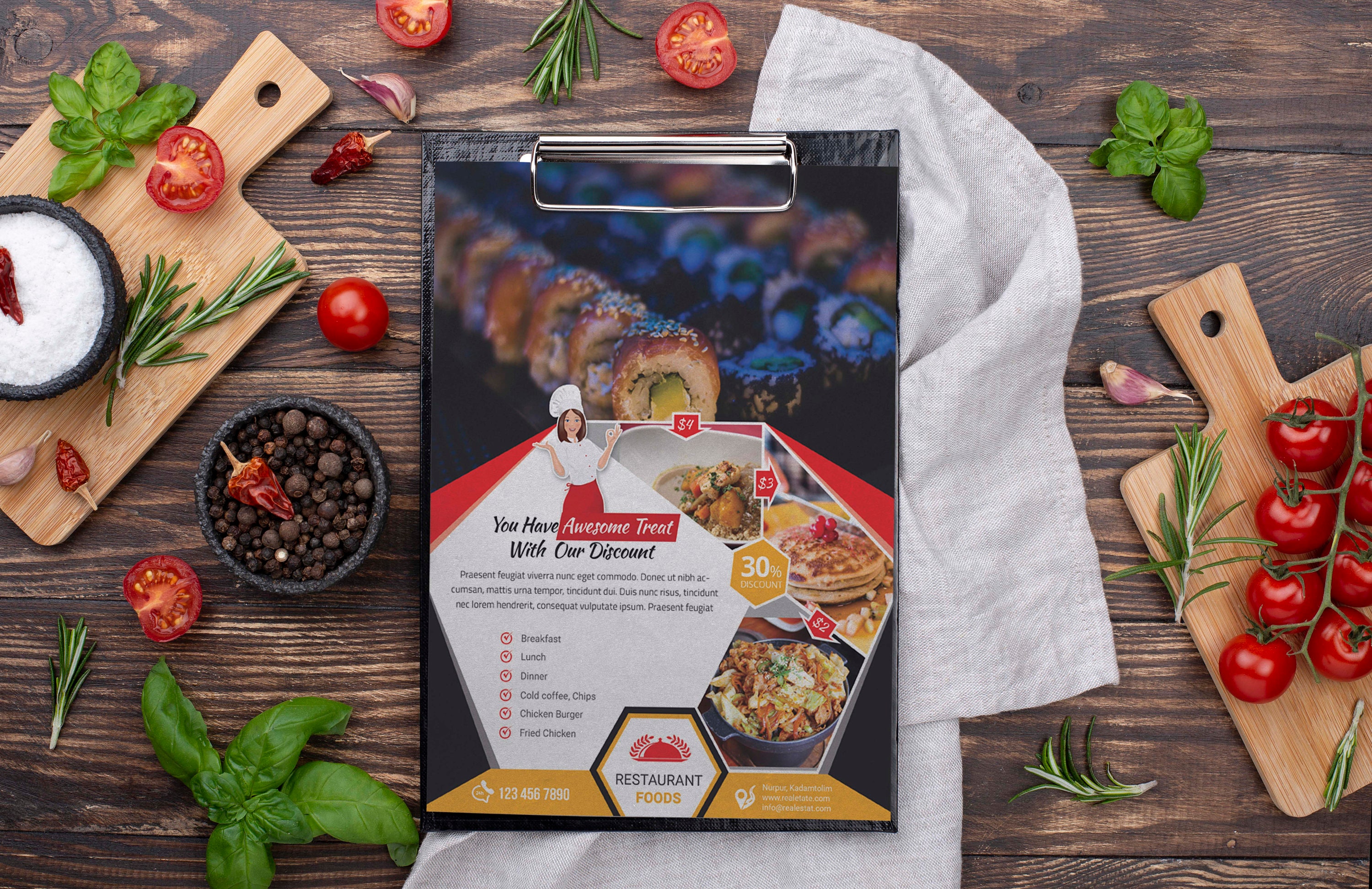 Restaurant Menu food Flyer Templatefood Menu Pizza Flyer - Etsy