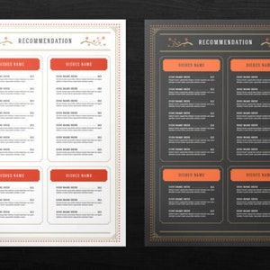 Sushi Menu Templatefood Menu Templates Printable Restaurant - Etsy