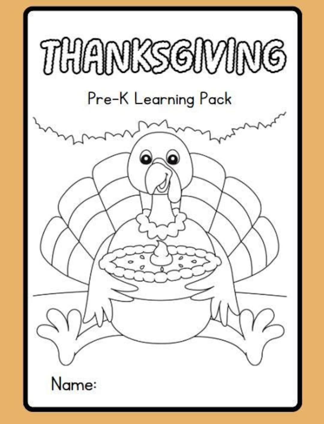 Thanksgiving Preschool Learning Pack | Thanksgiving Unit Study - Etsy