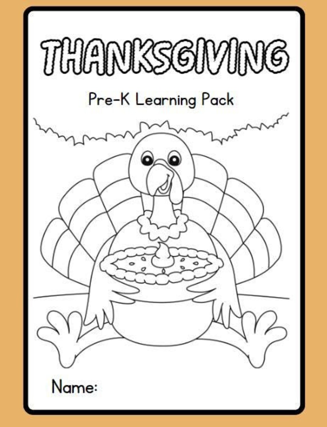 Thanksgiving Preschool Learning Pack | Thanksgiving Unit Study - Etsy