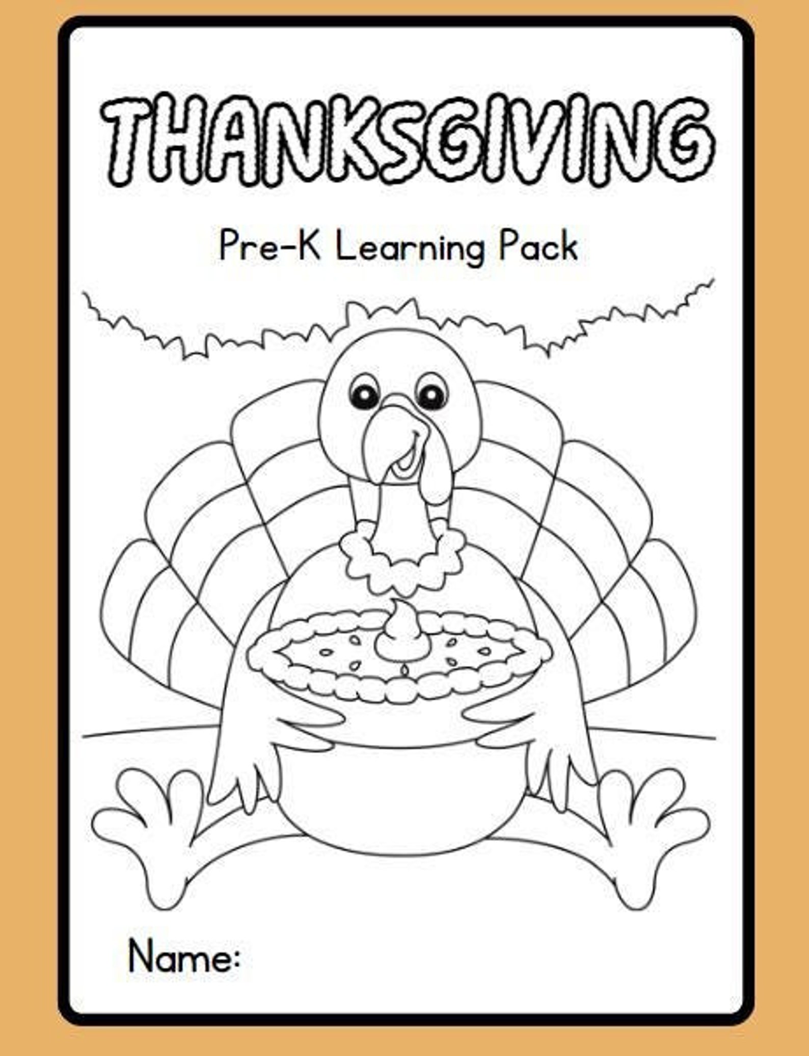 Thanksgiving Preschool Learning Pack | Thanksgiving Unit Study - Etsy