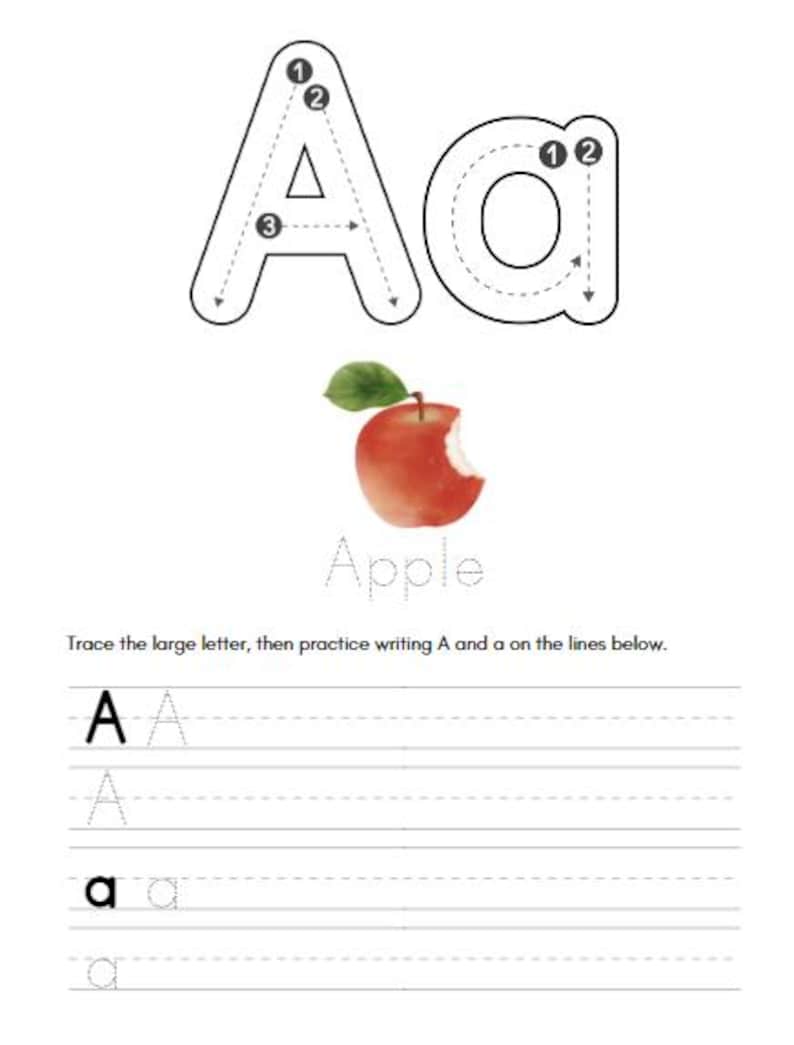 A is for Apple Preschool Learning Pack - Etsy