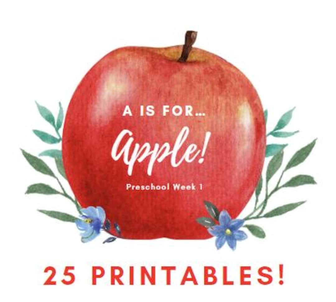 A is for Apple Preschool Learning Pack - Etsy