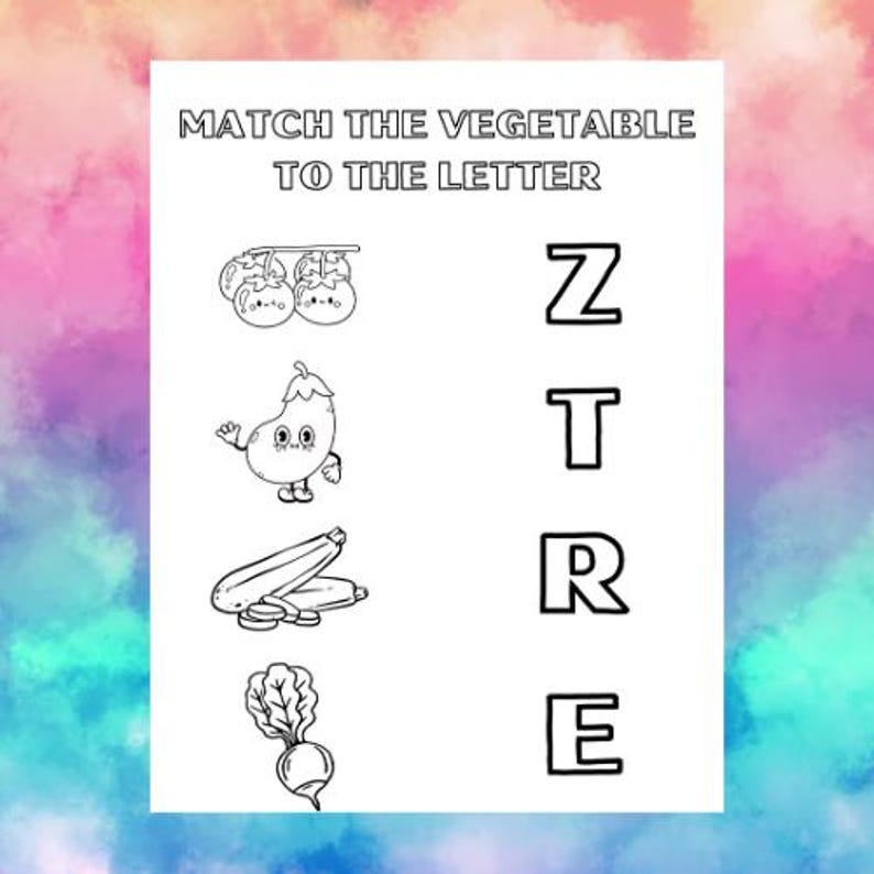 Fruit and Veggie Alphabet Coloring Pages for Kids – A to Z Printables ...