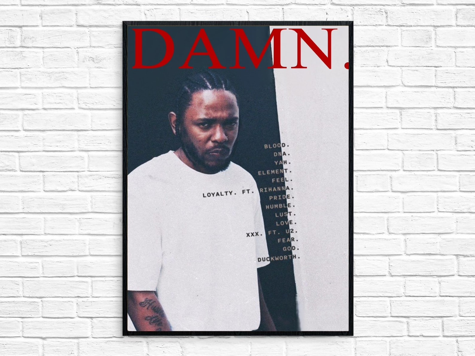 Kendrick Lamar Damn Album Poster - Etsy