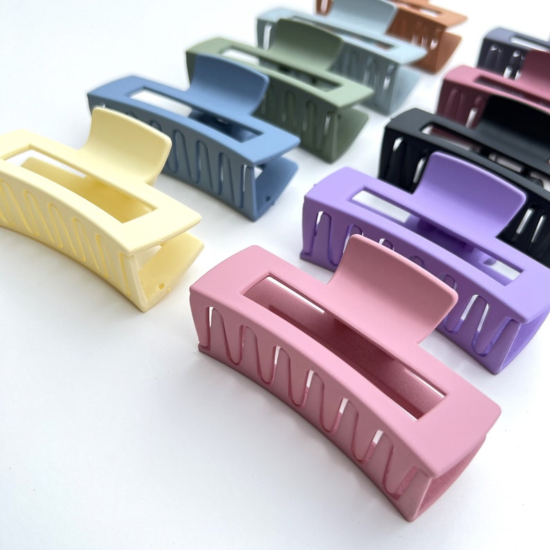 Hair Claw Square, Medium Hair Claw, Hollow Out Rectangle Hair Claw ...
