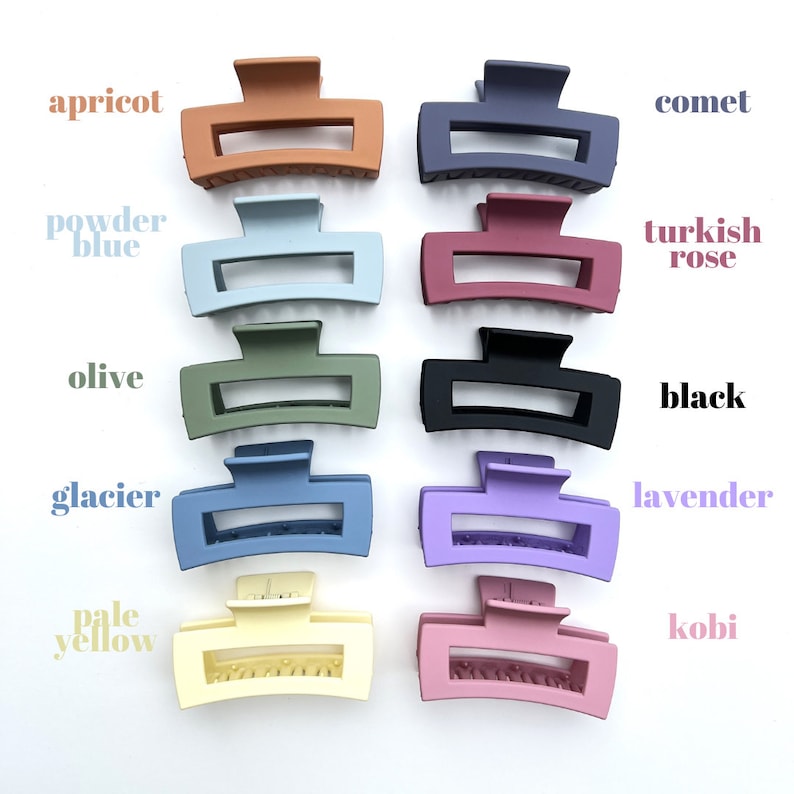 Hair Claw Square, Medium Hair Claw, Hollow Out Rectangle Hair Claw ...