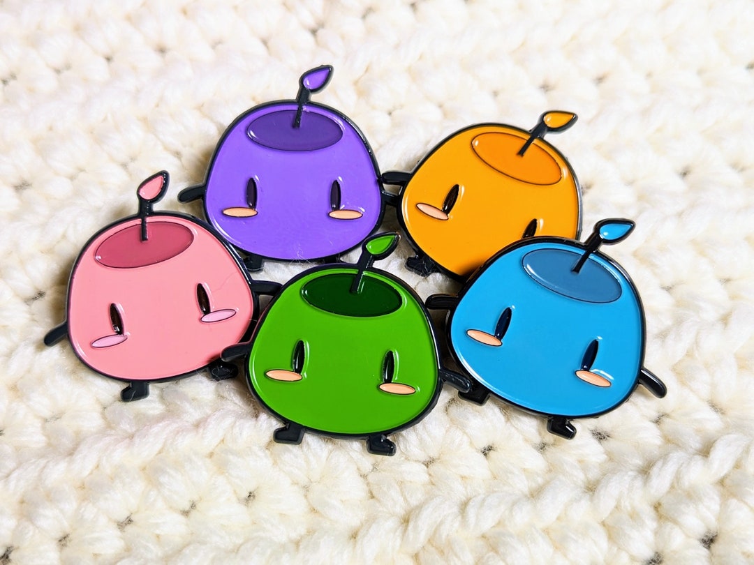 Stardew Junimo Soft Enamel Pin // Green, Blue, Orange, Purple, Pink ...