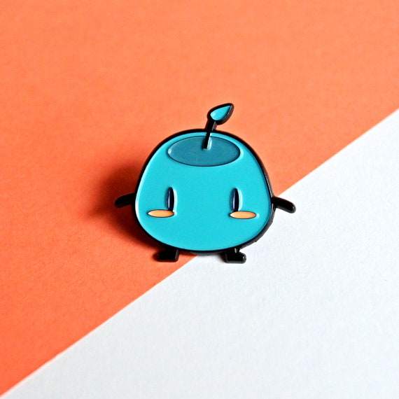 Stardew blue Junimo soft enamel pin // Stardew Valley inspired | Etsy