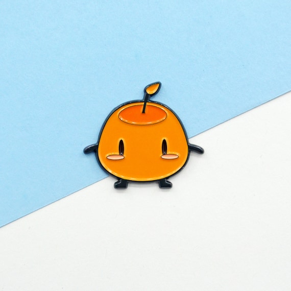 Stardew orange Junimo Soft Emaille Pin / Stardew Valley - Etsy