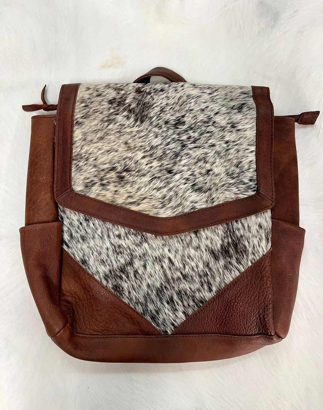 Western Style Leather Backpack - Etsy