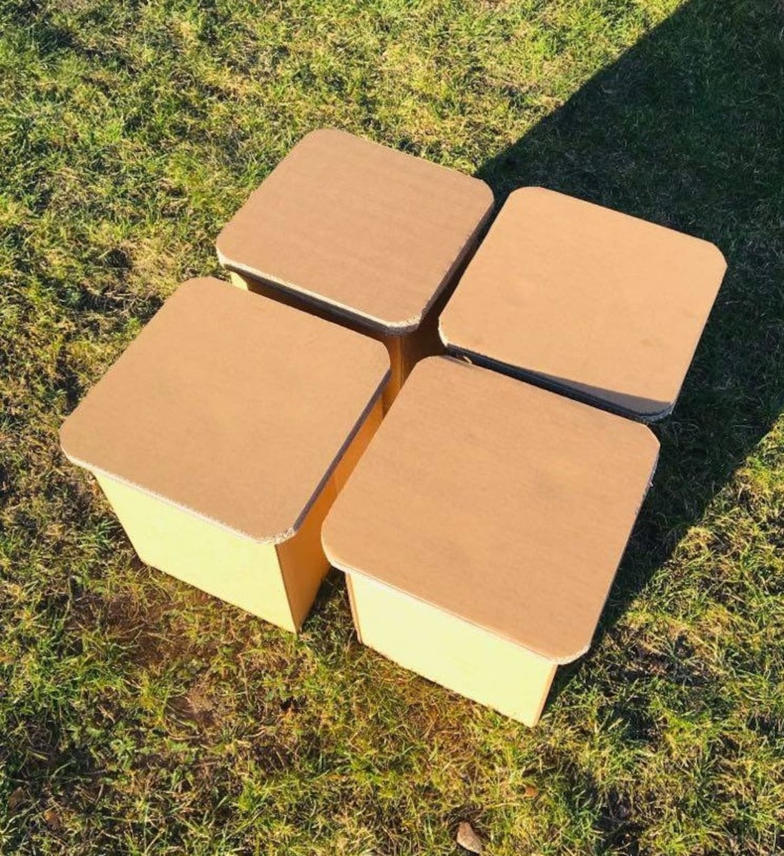 Cardboard Stools. Picnic Stools. Camping Stools. Set of 4 Pieces. Easy ...