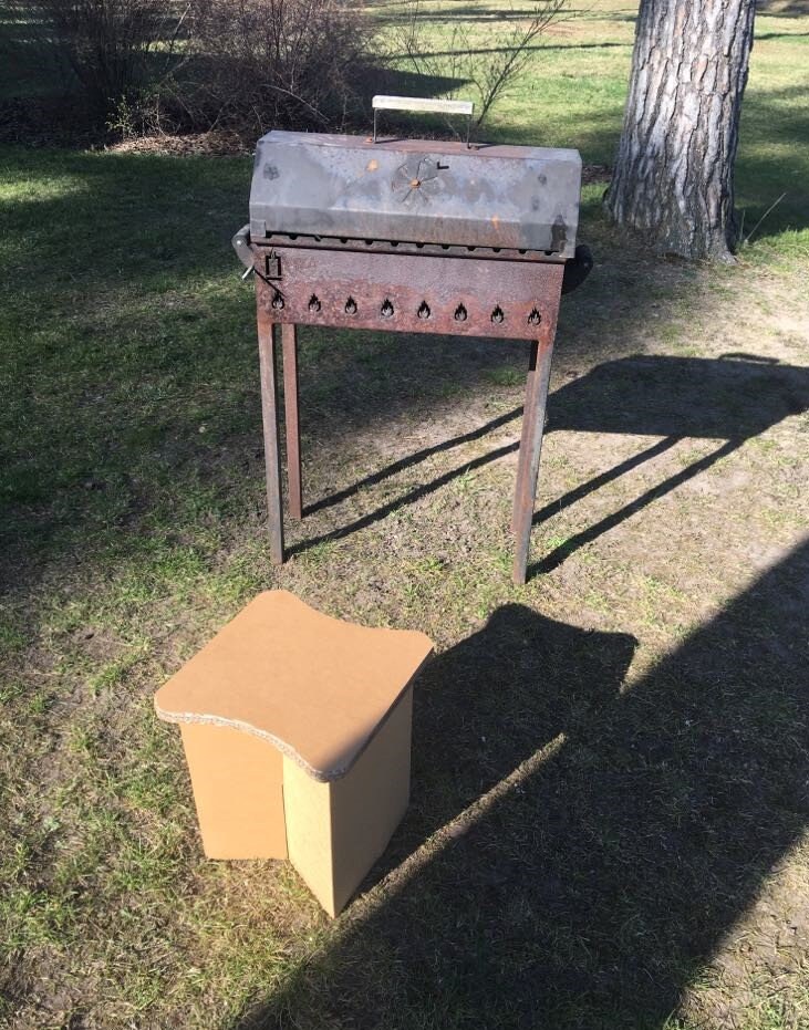 Cardboard Picnic Stools. Set of 2. Foldable. Camping Stool. Temporary ...