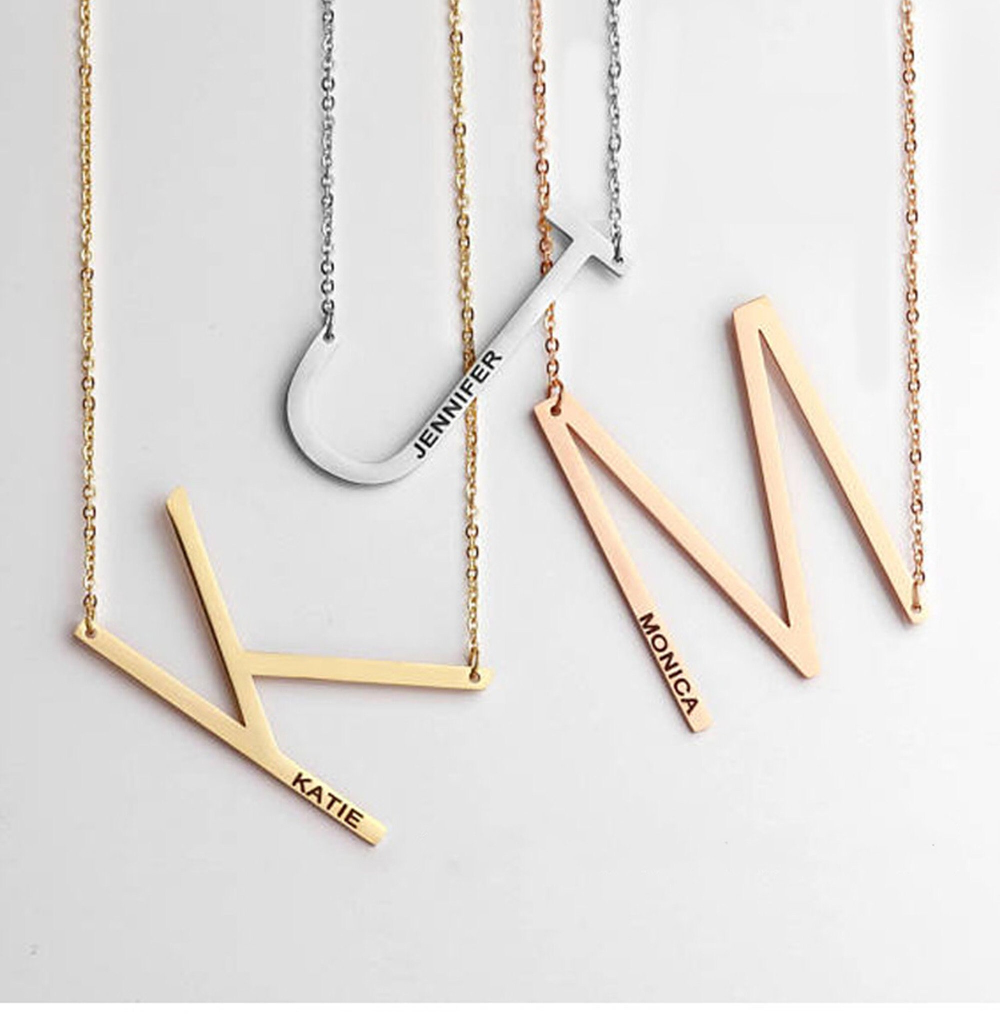 large-letter-necklace-personalized-name-necklace-engraved-name-etsy