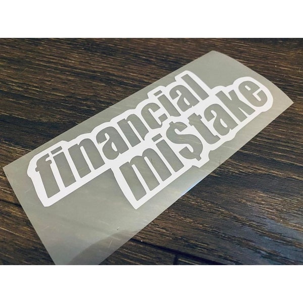 Financial Mistake Sticker - Etsy
