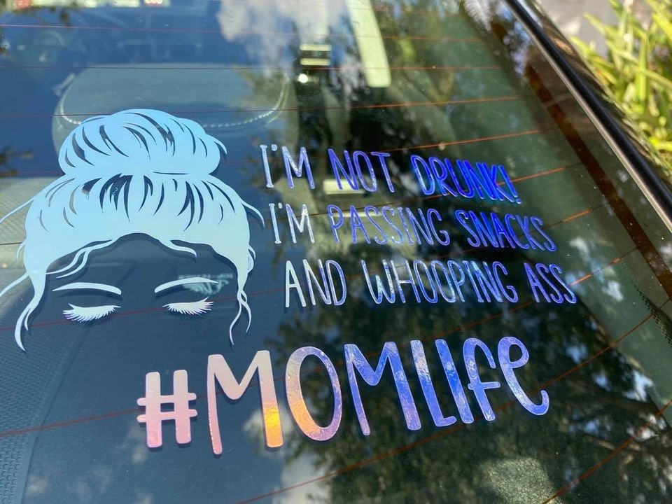 Mom Life Car Decal Size Large Funny Car Sticker Decal - Etsy