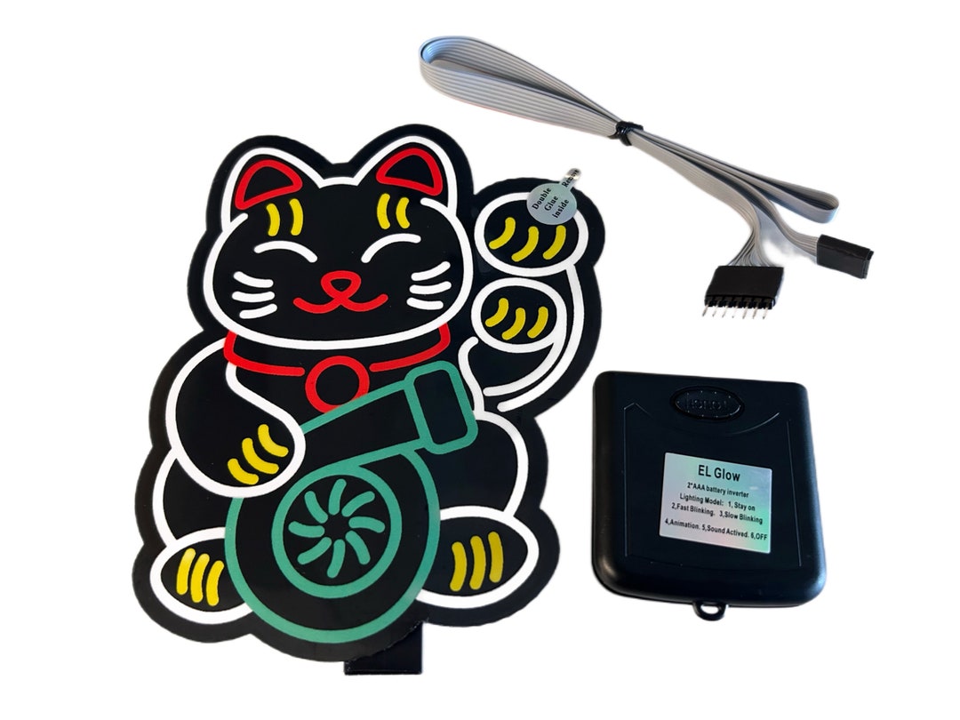 Turbo Spool Cat JDM Light up Decal - Etsy