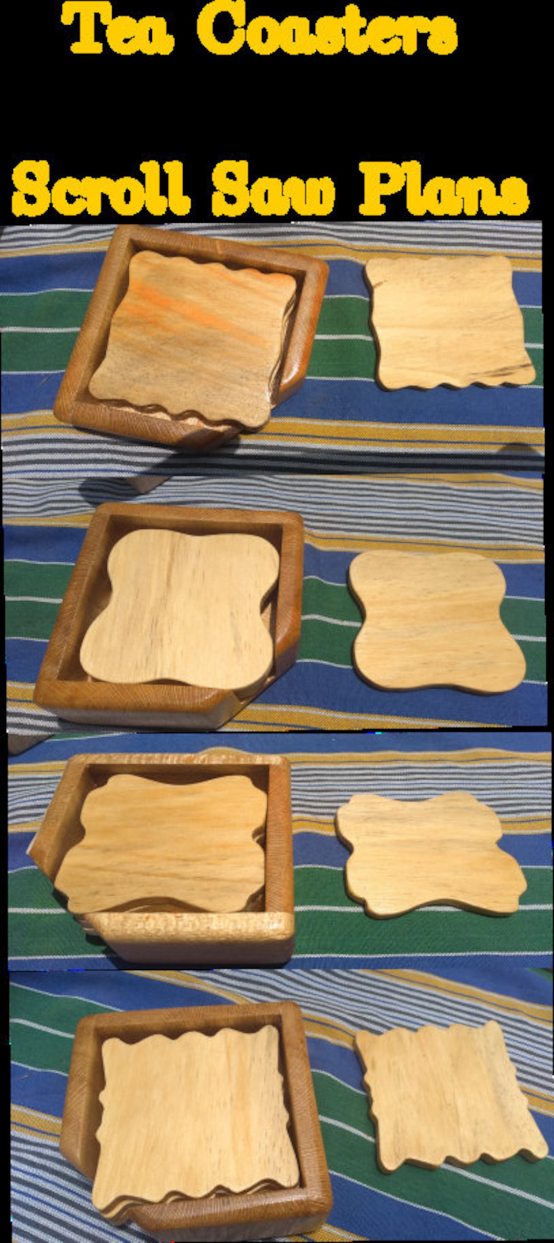 Scroll Saw Plans for Tea Coasters PDF/SVG Files - Etsy