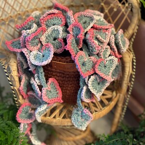 Crochet Var. String of Hearts Plant, Digital PDF Pattern, Faux Plant ...