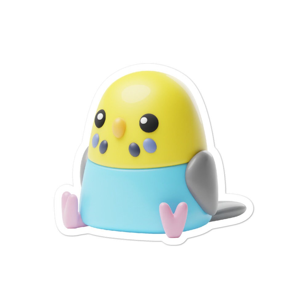 Cute Budgie Sticker, 3D Illustrated Bird Art, Bird Pet Gift - Etsy