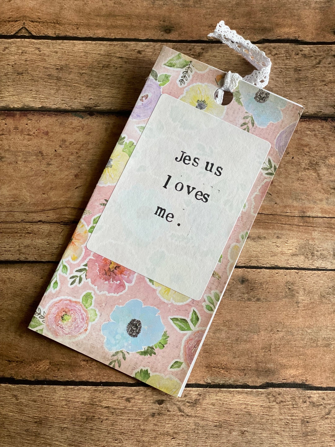 Jesus Loves Me Stamped Bible Bookmark - Etsy