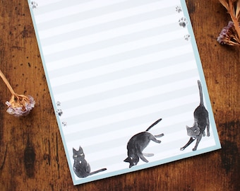Black Cat Notepad 50 Sheets - Etsy