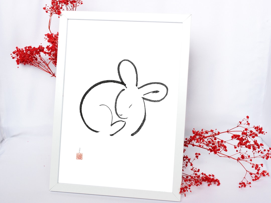 Abstract Rabbit (front)- Art Print - Etsy