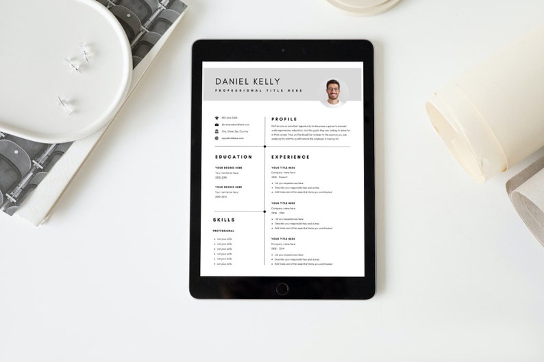 Premium Resume Template, Professional Modern Resume Template for Pages ...