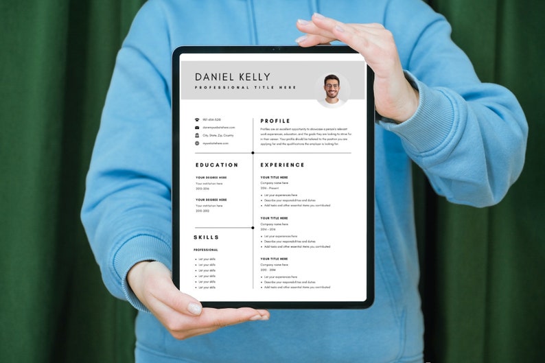 Premium Resume Template, Professional Modern Resume Template for Pages ...