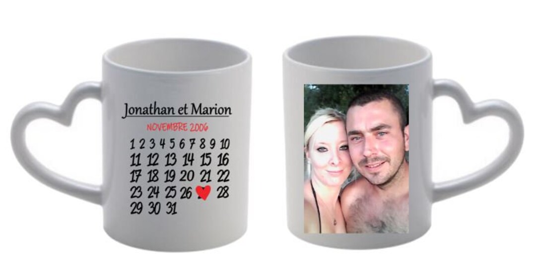 Valentine's Day Calendar Mugs With Photo - Etsy