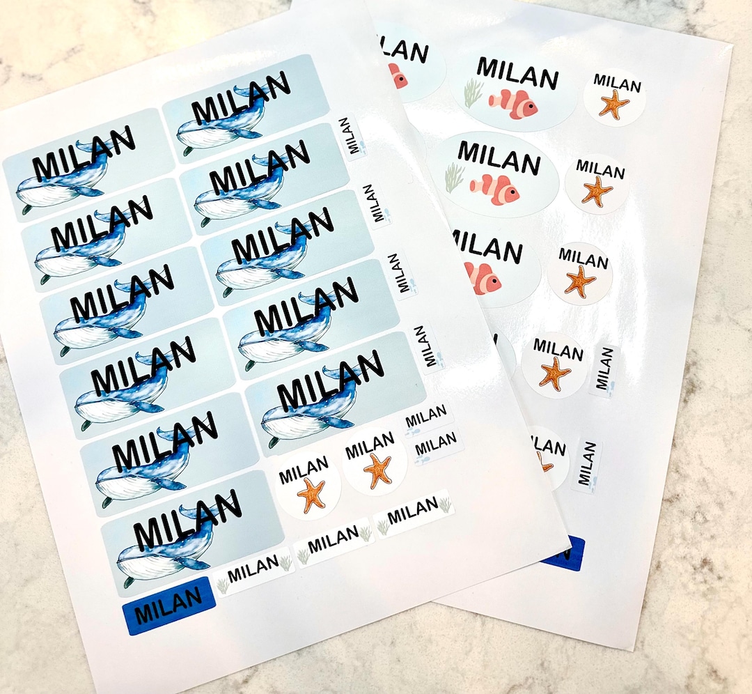 Ocean Themed Kids Labels-school LABELS Cute Name Tags - Etsy