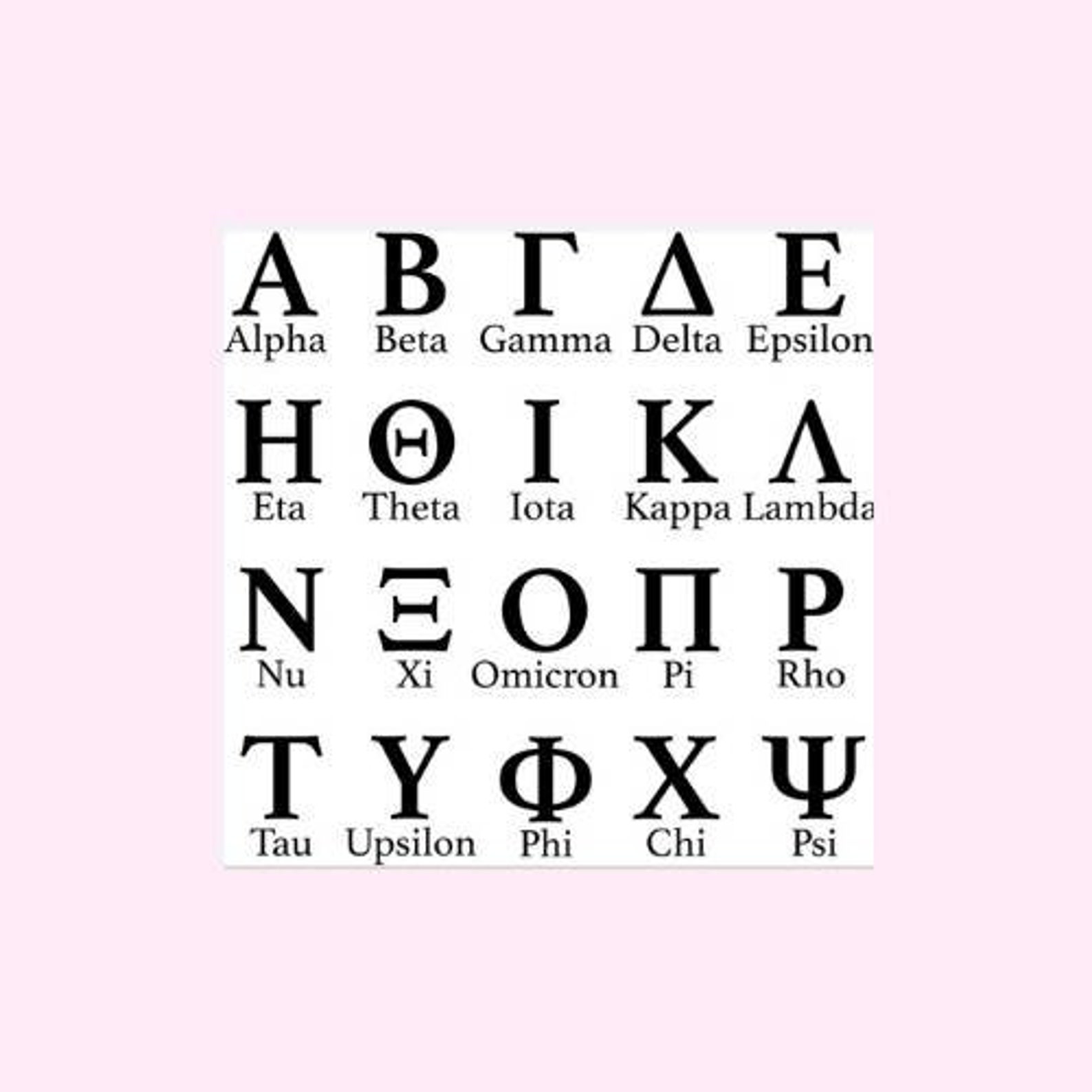 Greek Alphabet SVG, Greek Letters SVG, Fraternity Letters SVG, Sorority ...