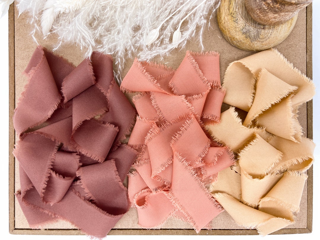 Hand Frayed Edge Ribbonhandmade bridal Bouquet Ribbonwedding Décor ...