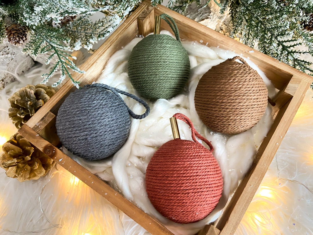 Handmade Holiday Keepsake Ornament Set - Handmade Minimal Ornament ...