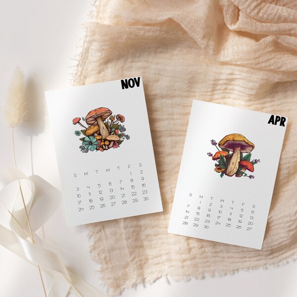 Mushroom Calendar - Etsy