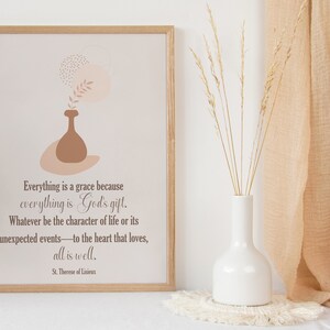St Therese of Lisieux Quote| Everything is A Grace| Religious Quotes ...