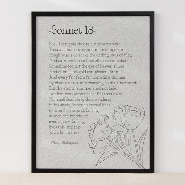 Sonnet 18 - Etsy