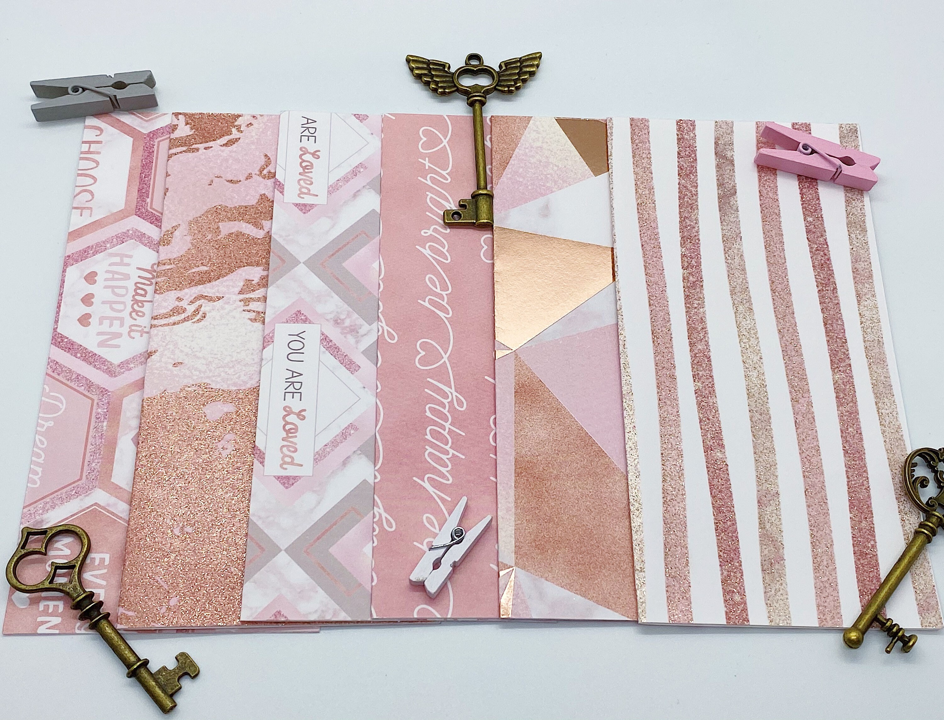 Pink stripes budget laminated cash envelopes finance Dave | Etsy