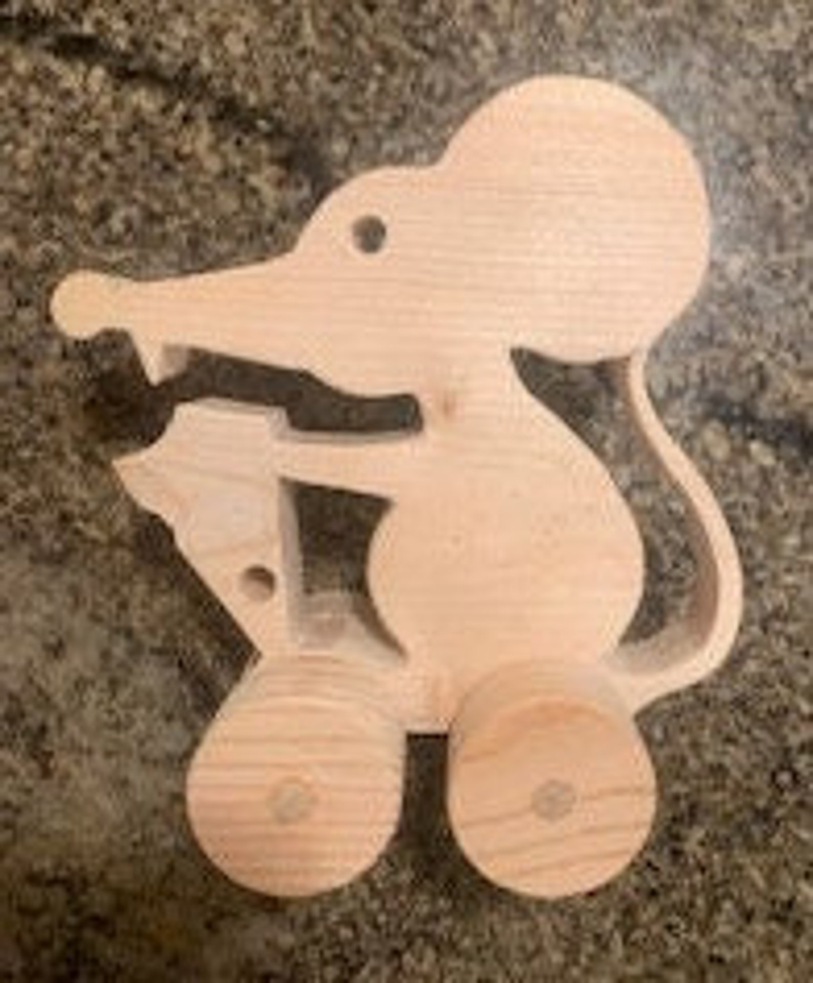 Wooden Mouse With Cheese on Wheels - Etsy