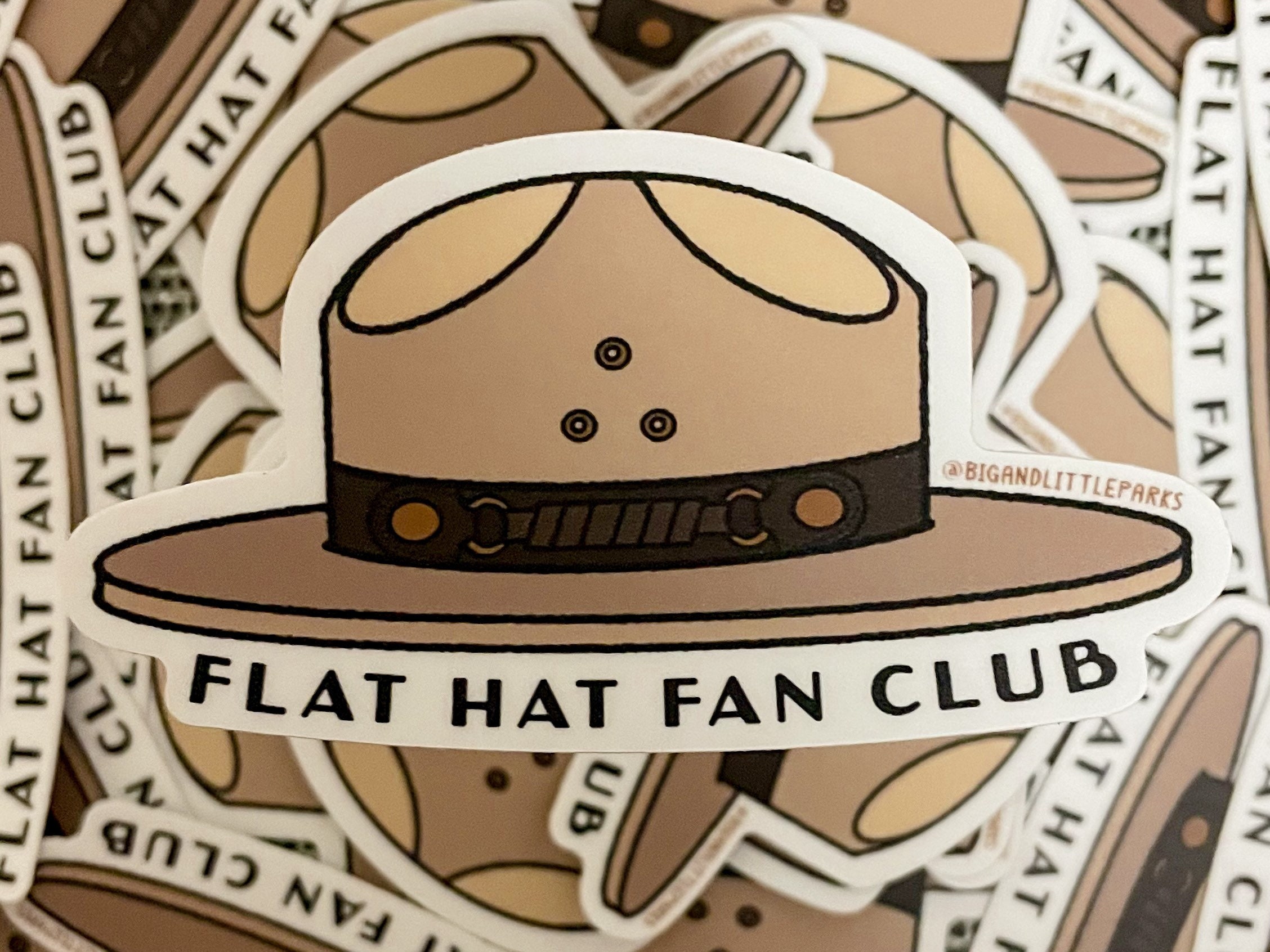 Flat Hat Fan Club Sticker Park Ranger Hat Sticker - Etsy