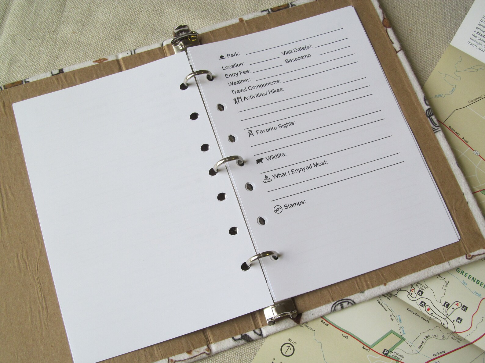 Style 3 - Park Passport Journal Pages (works With National Park ...