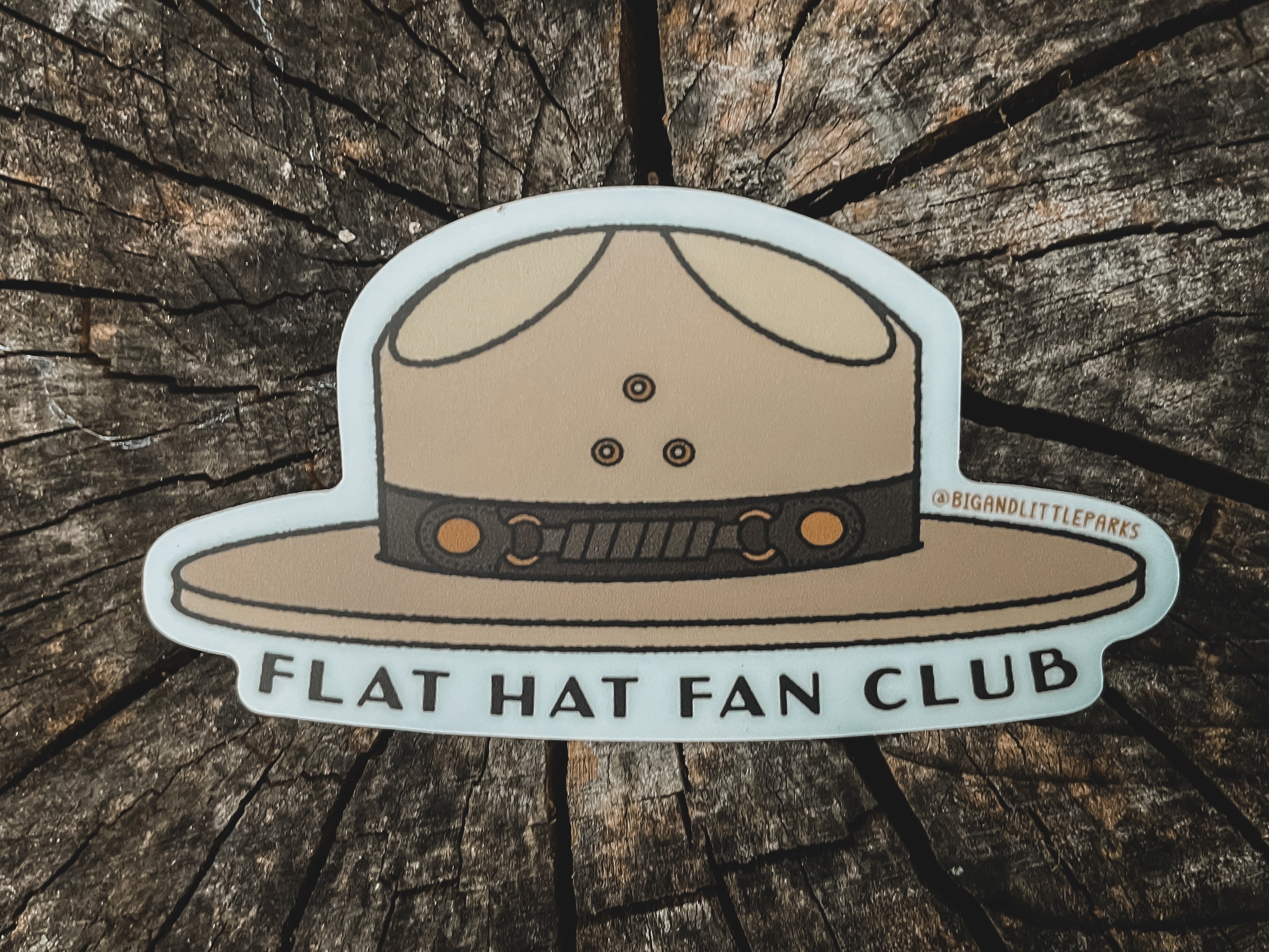 Flat Hat Fan Club Sticker Park Ranger Hat Sticker - Etsy