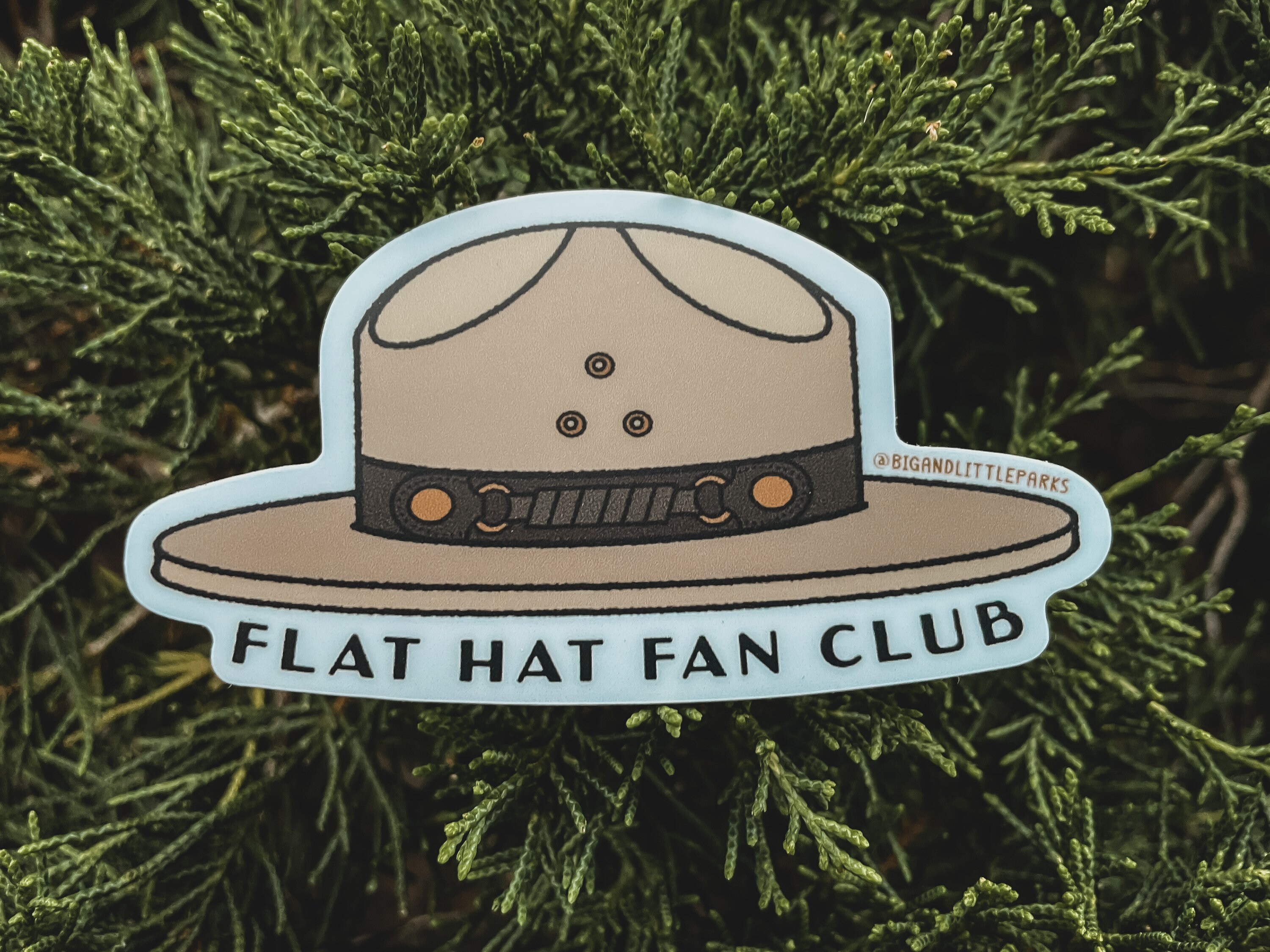 Flat Hat Fan Club Sticker Park Ranger Hat Sticker - Etsy