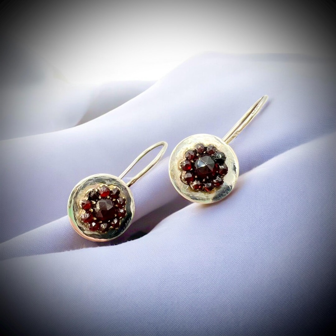 Bohemian Garnets Jewelry, Earrings Silver 925 Garnet, Czech Garnet ...