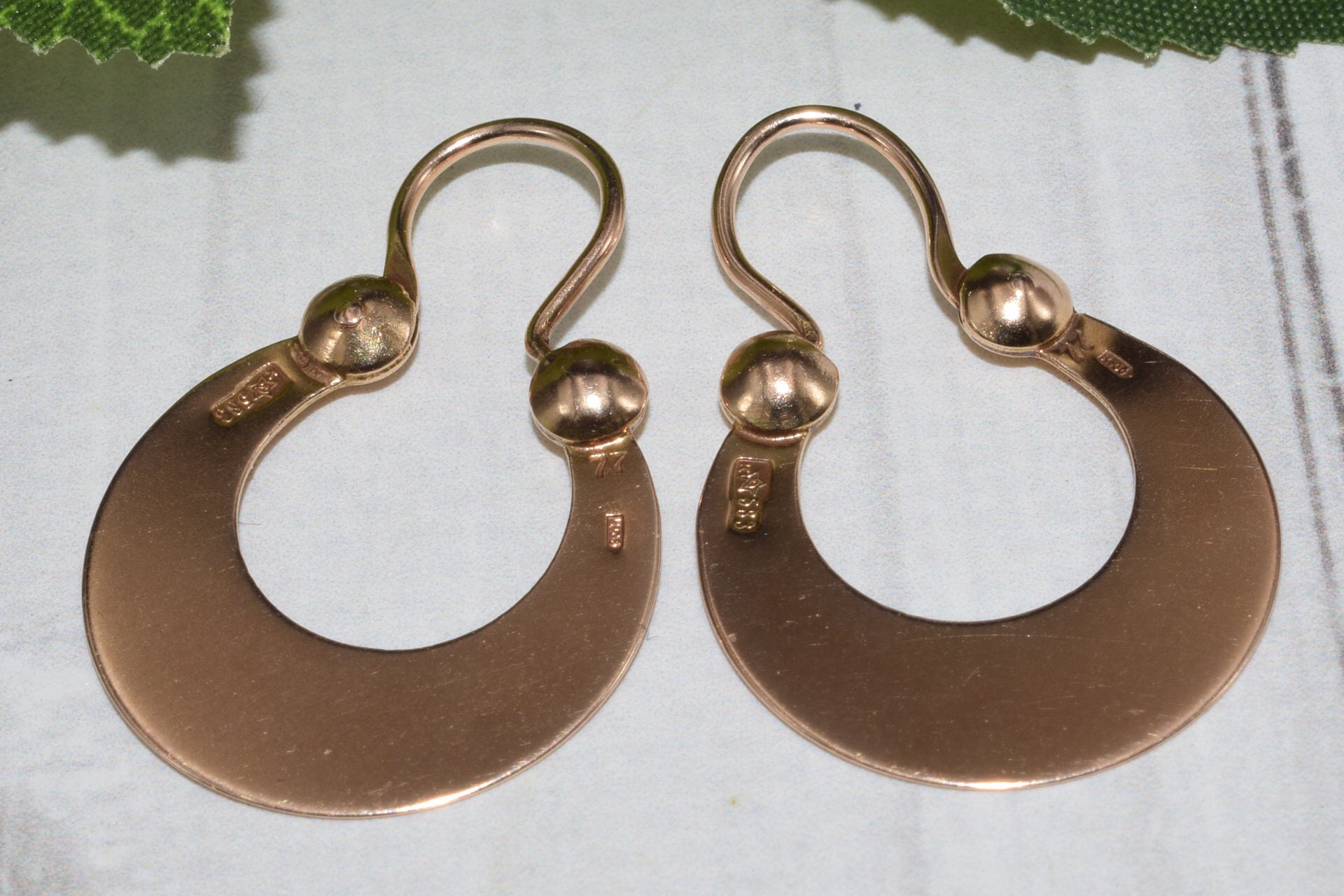 Genuine 14K Yellow Gold 583.14K, Vintage Original 583 Gold Earrings,14k ...