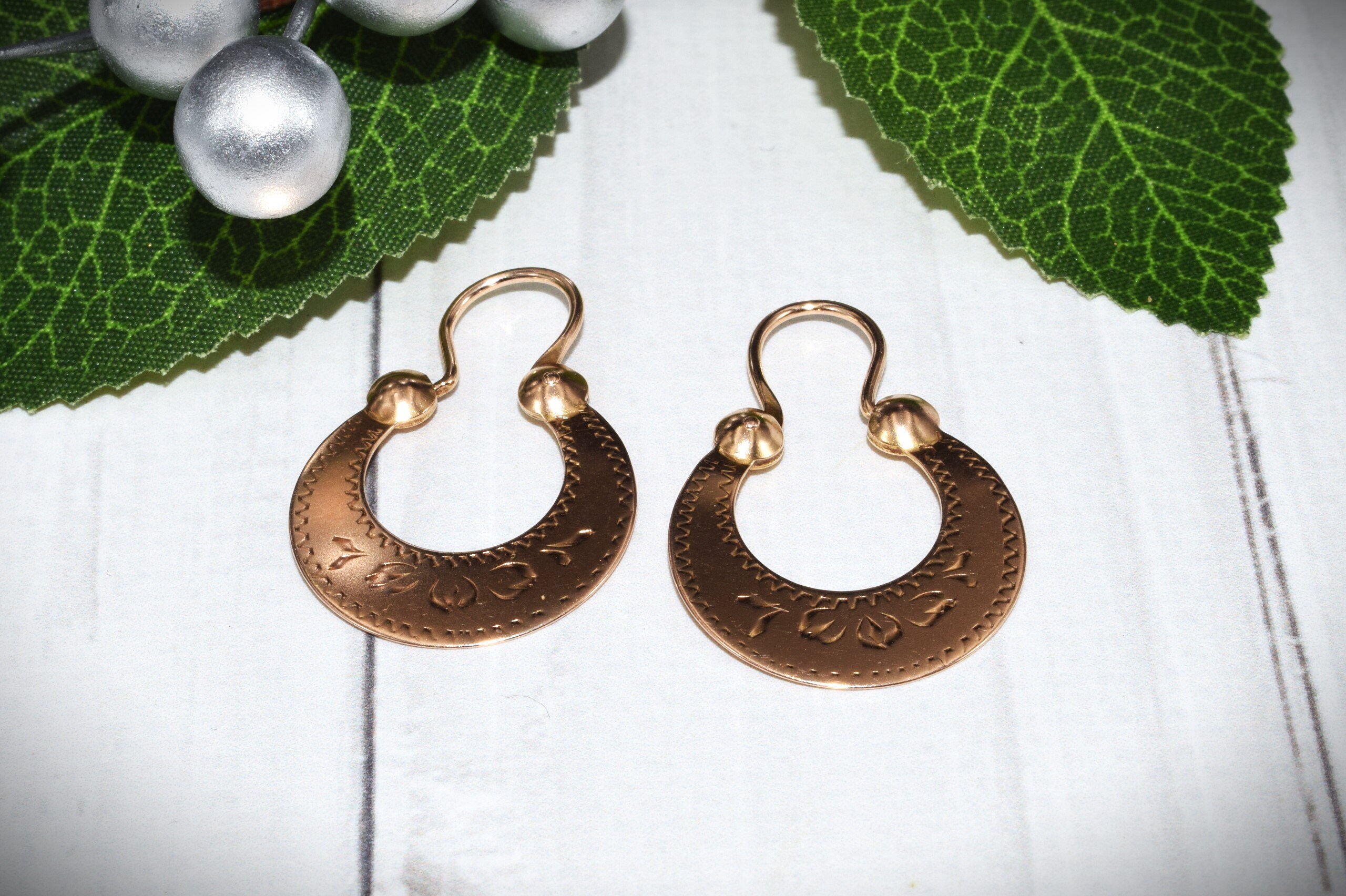 Genuine 14K Yellow Gold 583.14K, Vintage Original 583 Gold Earrings,14k ...