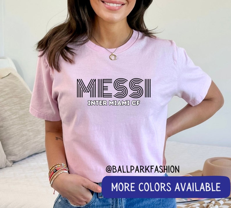 Messi Inter Miami CF T-shirt Soccer Shirt Football Fútbol - Etsy